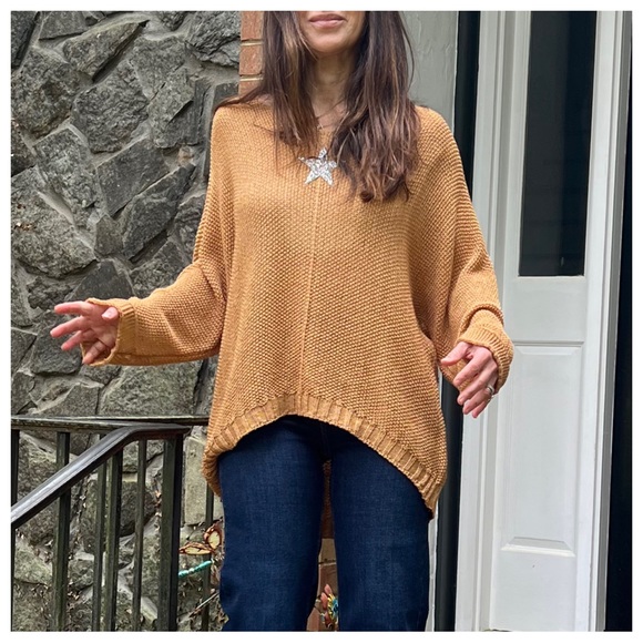 ShopEvelynne | Sweaters | 36 Made In Italy Chic Knit Oversized Sweater ...